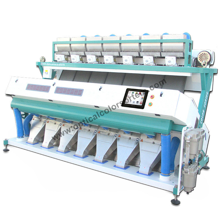 Intelligent Grain Color Sorter , RGB CCD Optical Sorting Machine