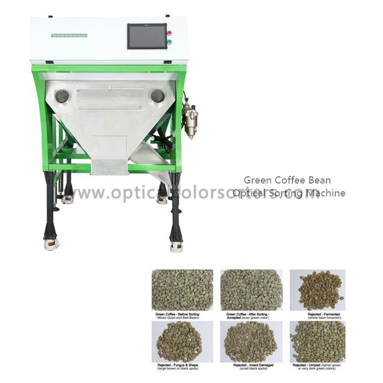 High Accuracy Green Coffee Bean Optical Sorting Machine With Cloud ...